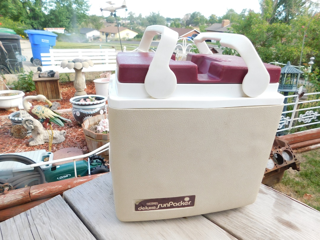 Vintage Thermos Sun Packer Deluxe Cooler, Vintage Cooler, Camping, Hiking, Hunting, Gift Idea ...