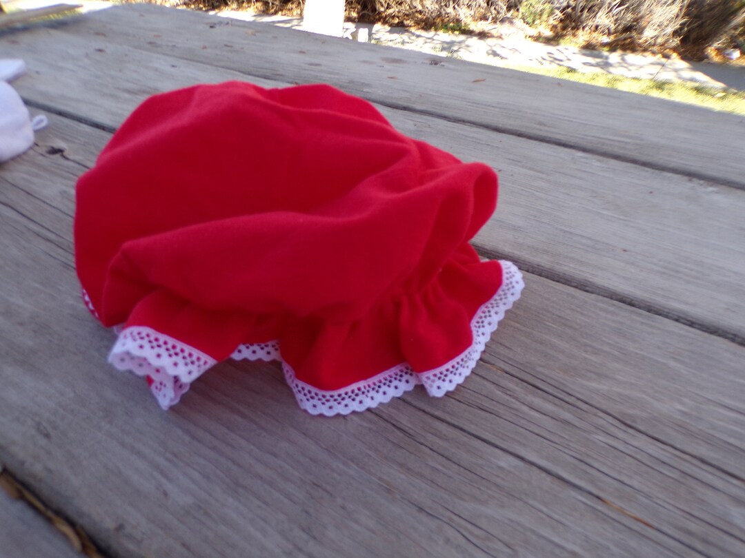 Night Cap Red Girl Cap, Sleeping Cap, Childs Sleeping Cap, Costume, Red ...