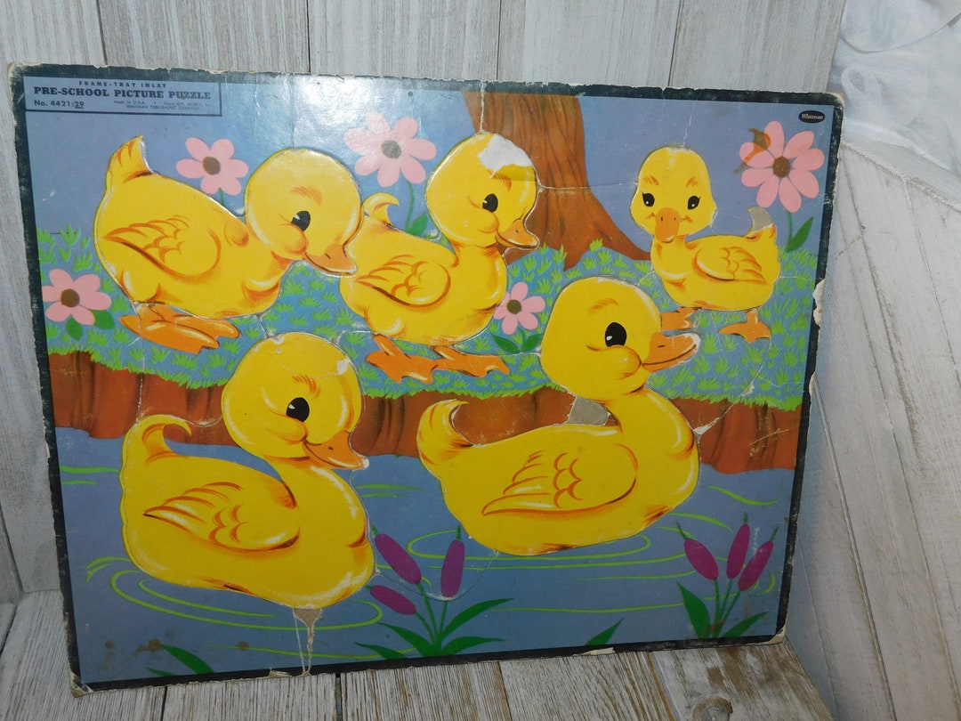 Preschool Picture Puzzle, Vintage Duck Puzzle, Vintage Toys, Ducks ...
