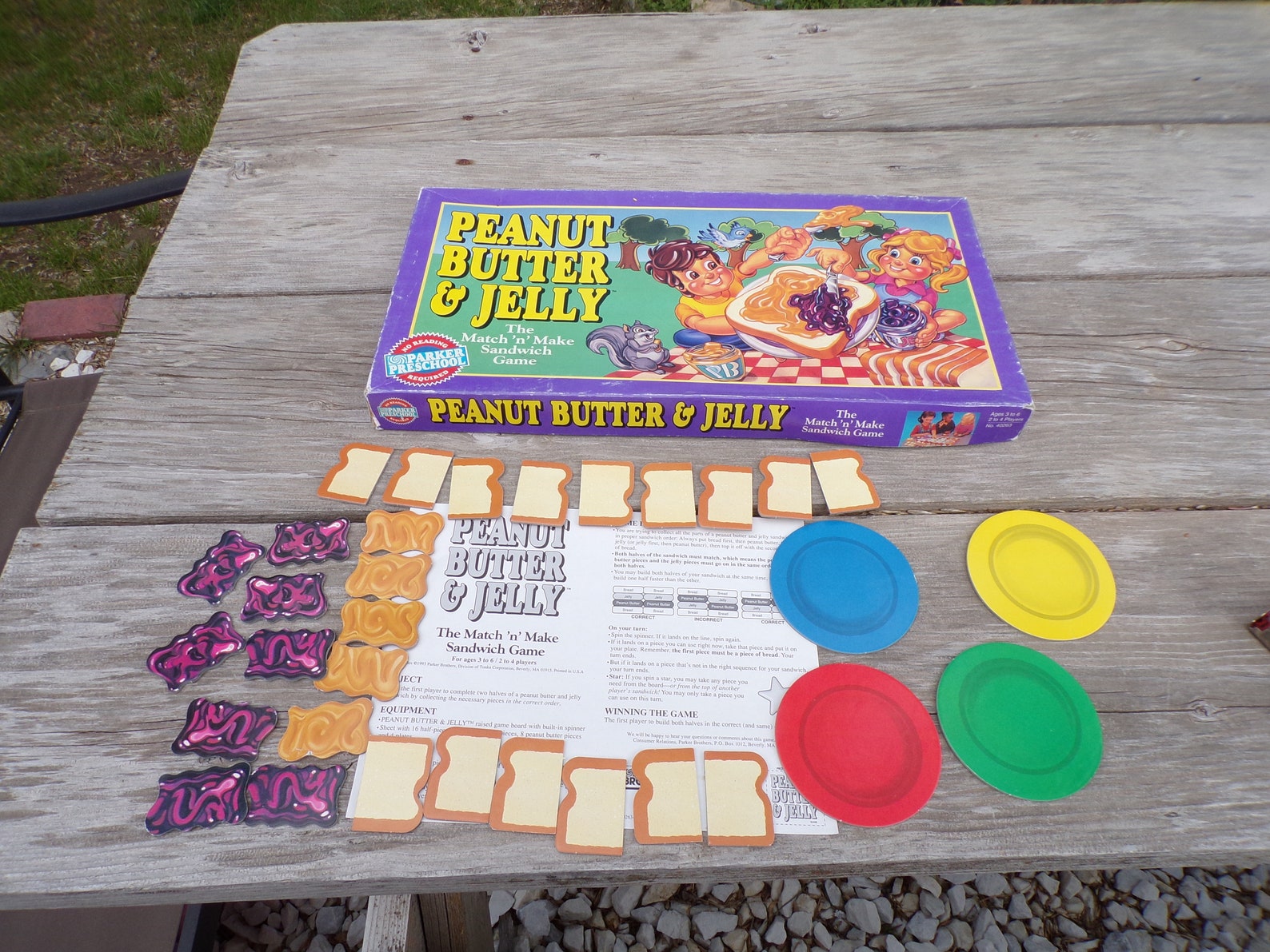 Vtg Peanut Butter and Jelly Game Parts 1990 YOU PICK LISTING Bread ...