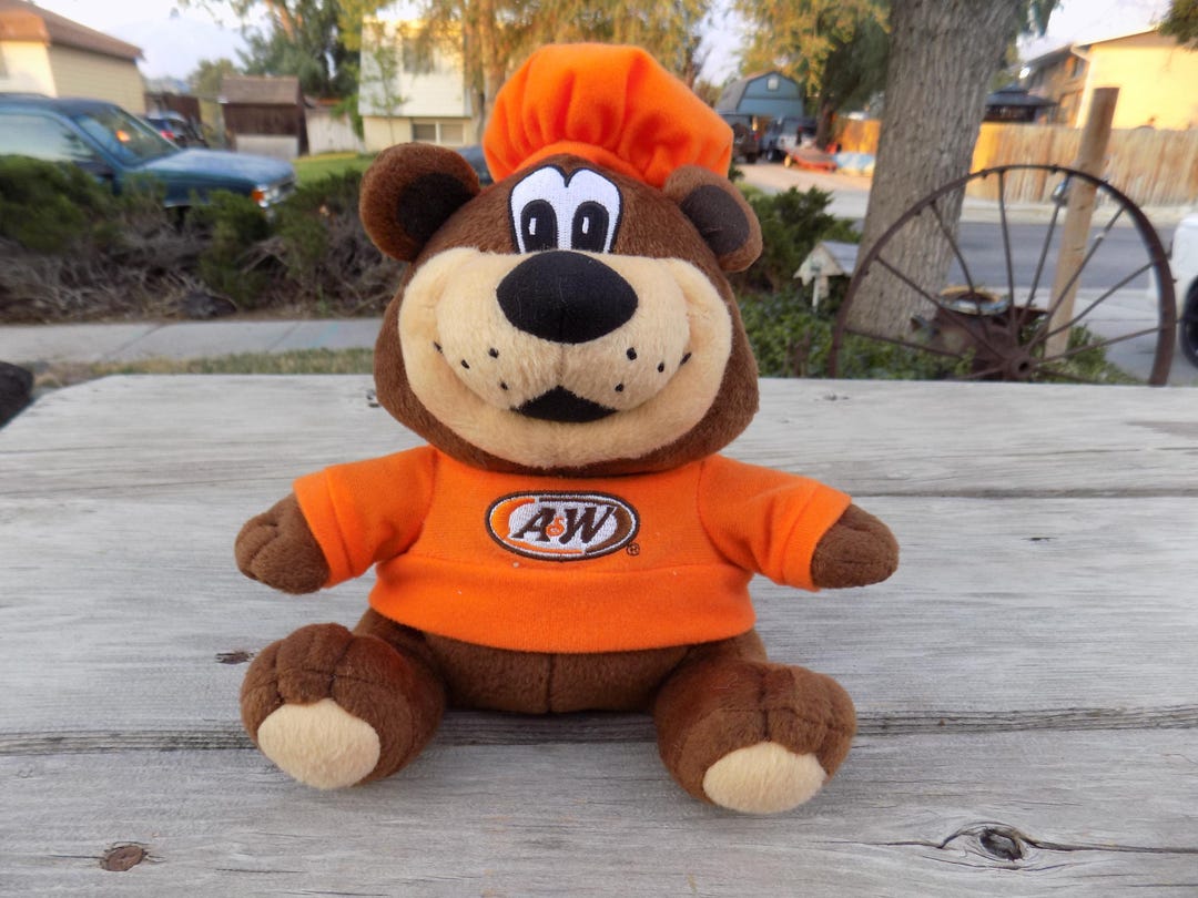 AW A & W Root Beer Bear Plush Stuffed Animal Toy, Vintage Plush, Vtg ...