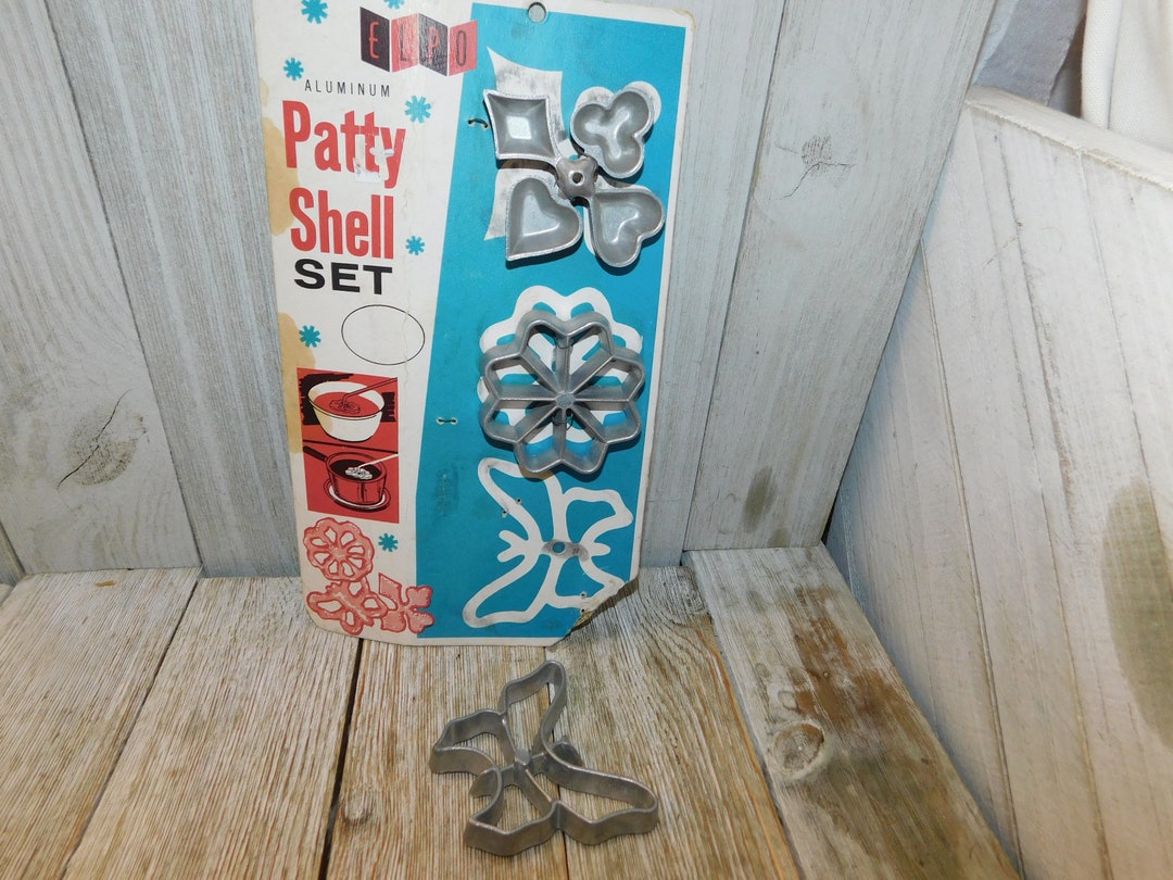 Vtg Patty Shell Set Aluminum Vtg Kitchen Tools Funnel Cakes Butterfly ...