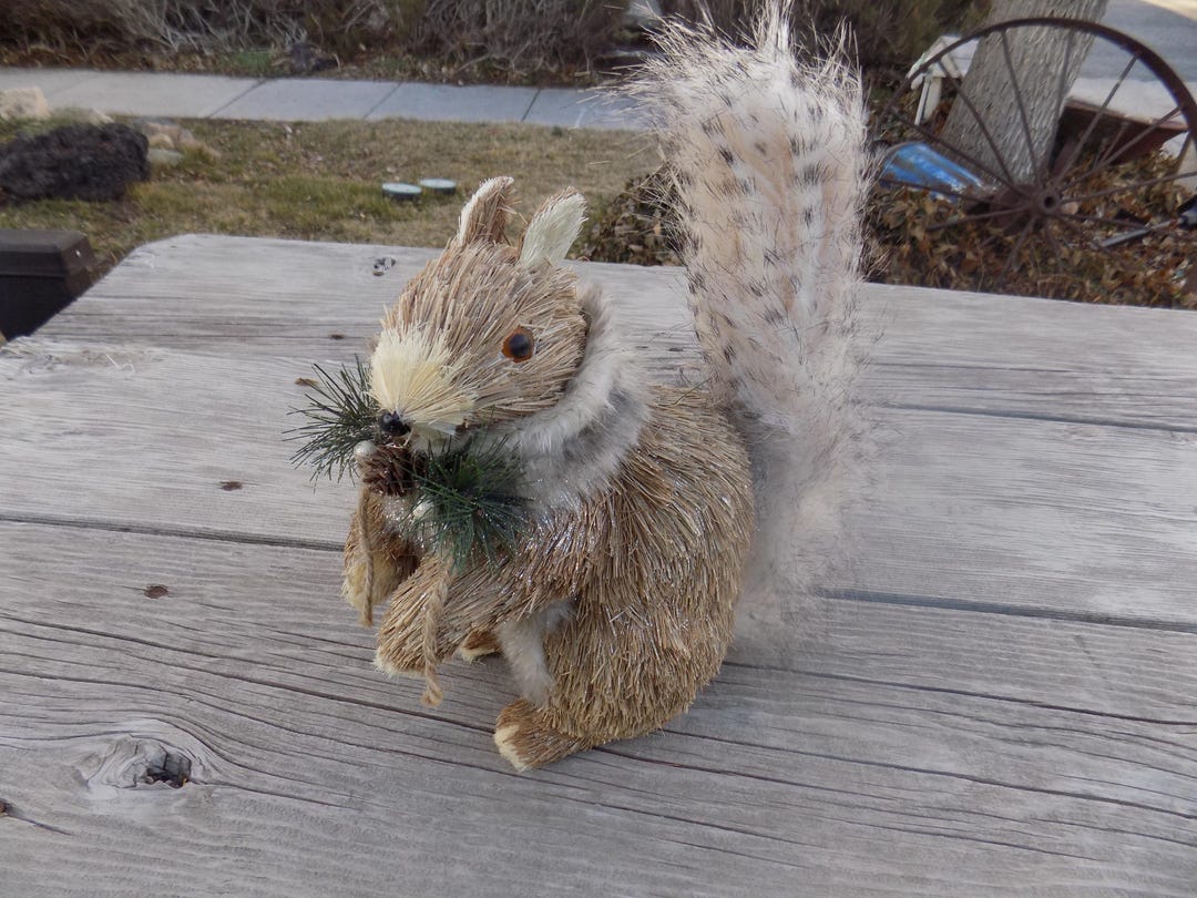 Squirrel Foam and Straw Like, Wildlife, Home Decor, Wilderness, Rustic ...