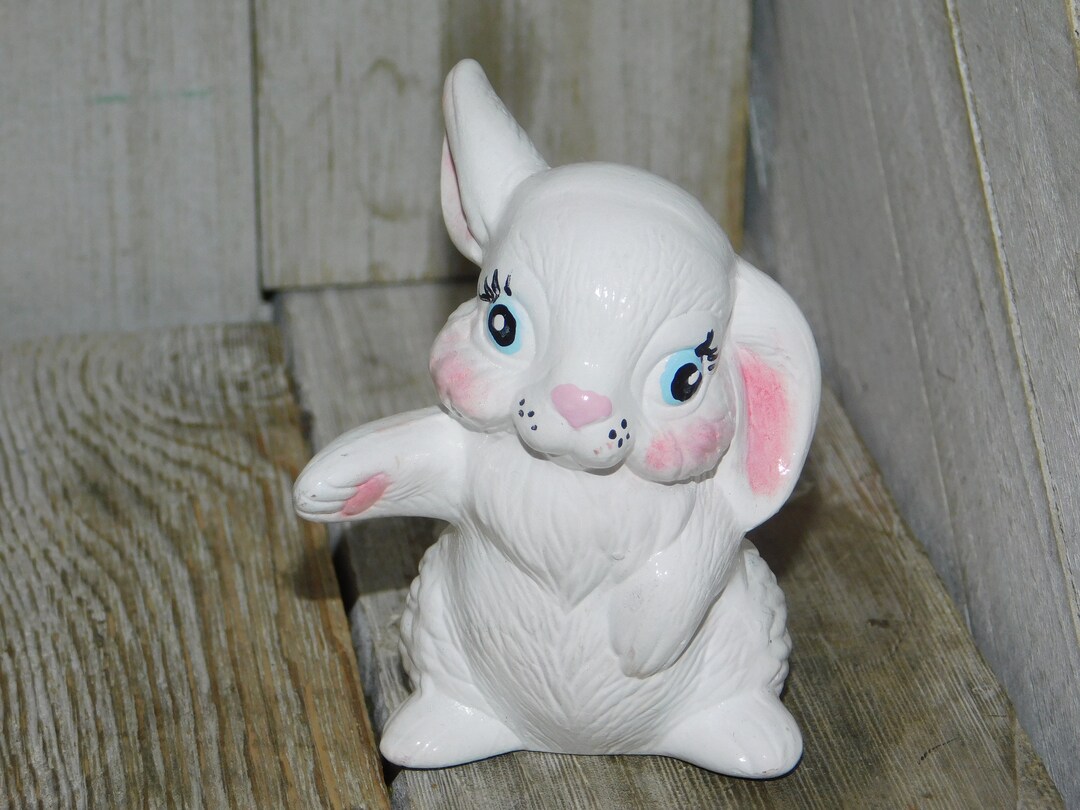 Vtg White Bunny Rabbit, Rabbit White Figurine, Bunny White Figurine ...