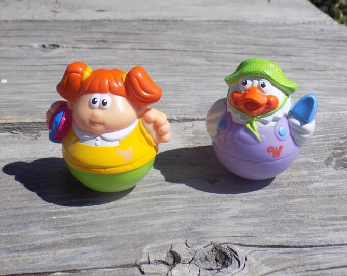 Weebles Set of 2, Vintage Toys, Girl Weeble, Duck Weeble, Memories ...