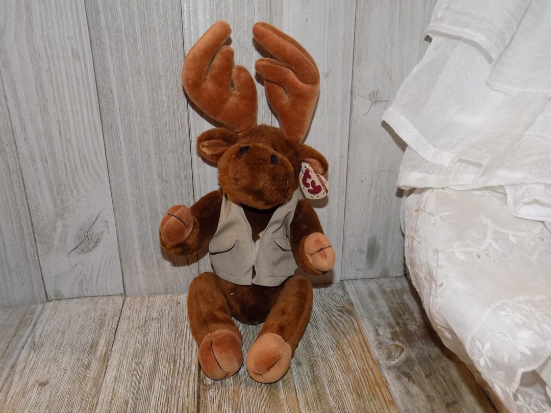 Ty Moose Montgomery 1993, Vintage Ty Moose, Vintage Stuffed Moose ...