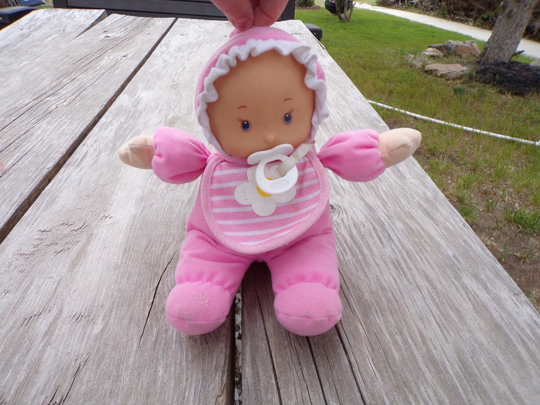 Pink Baby Doll W Binky, Cloth Baby Doll W Binky, Small Baby Doll ...