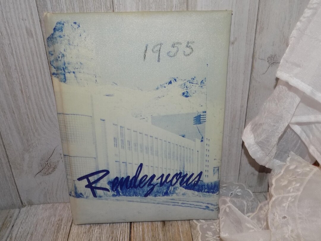 RENDEGVOUS 1955 YEARBOOK, Antique School Yearbook, School Reunion ...