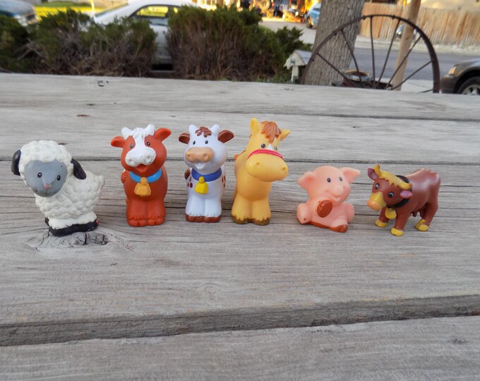 Fisher Price Little People Farm Animals, Vtg Toys, Toy Animals ...