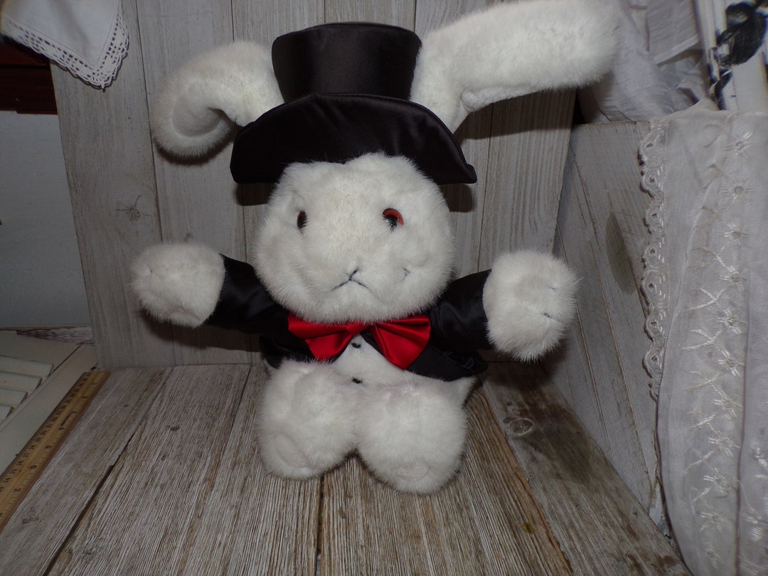 Plush Creation Inc Bunny With Top Hat and Vest, Magician Performer ...