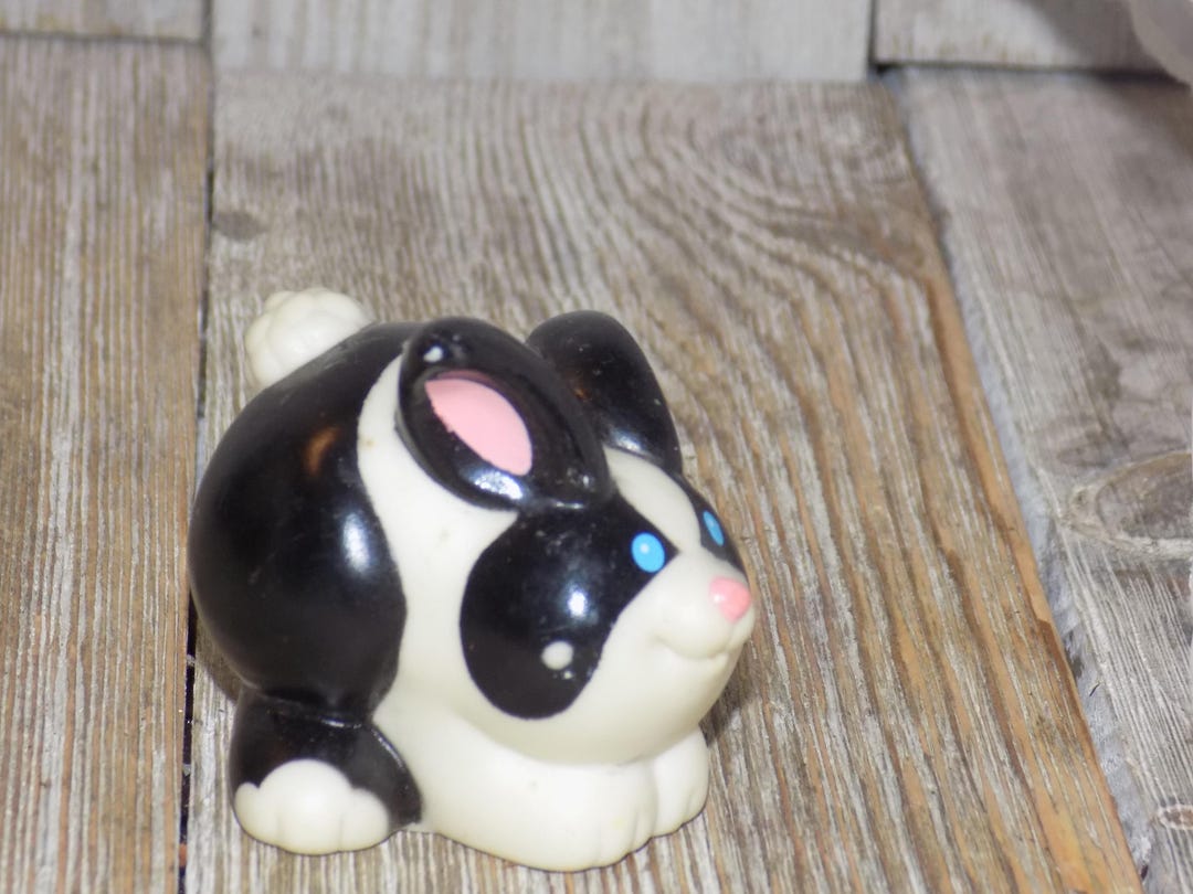 FISHER PRICE BUNNY, Black and White Bunny, Vintage Toys, Memories, Gift ...
