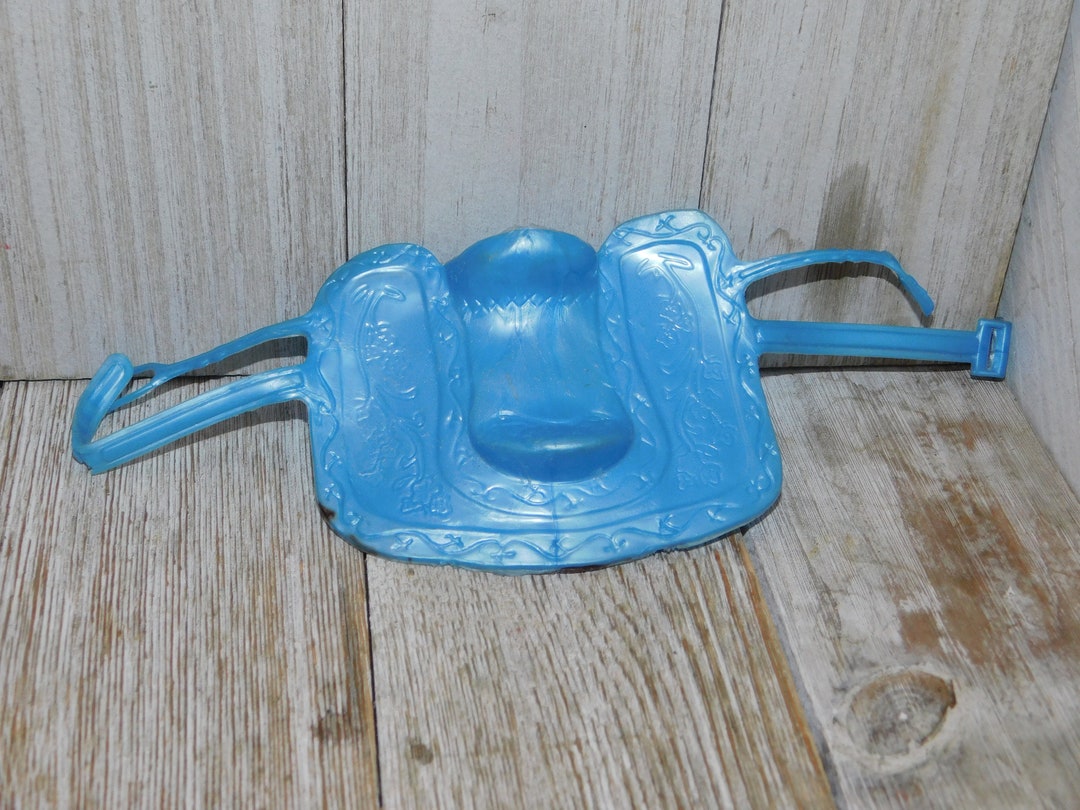 Blue Doll Toy Horse Saddle, Vintage Toy Horse Saddle, Saddle for Toy ...