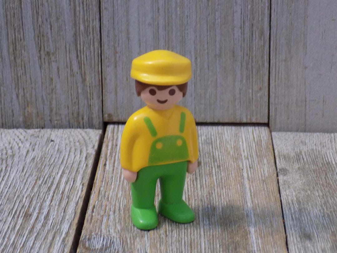 Playmobile 1990 Yellow Guy, Vintage Toys, Vtg Toy People, Yellow Green ...