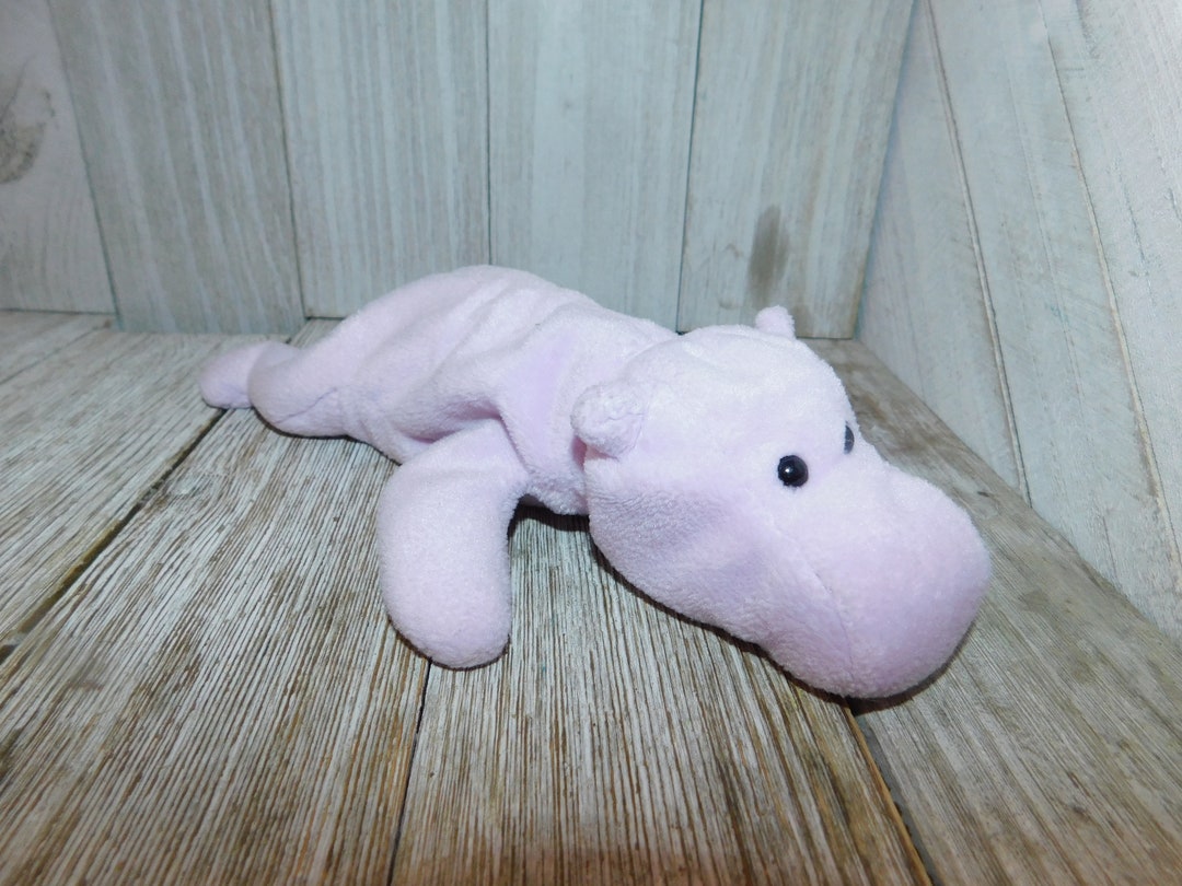 Ty Happy Hippo Stuffed Toy, Small Vintage Ty Purple Hippo, Vtg Ty ...