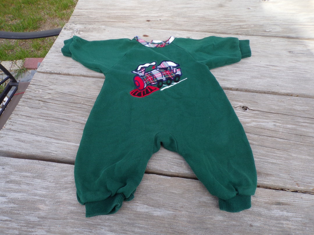 Gap Baby Boy Outfit One Piece Baby Outfit Train Outfit Green Baby ...