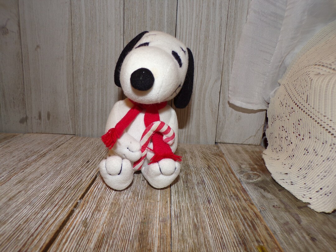 Snoopy, Candy Cane Snoopy, Vtg Stuffed Animals Vtg Plush Peanuts, Plush ...