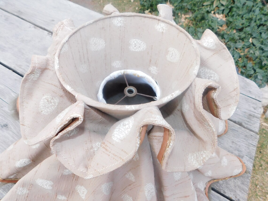 Scallop Ruffled Edge Cloth Shade Vintage Lamp Shade Cloth | Etsy