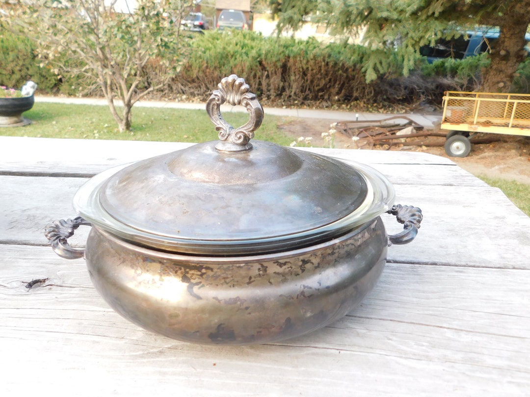 Silver Pyrex Serving Dish Silver Pyrex Casserole Dish Silver Dish ...