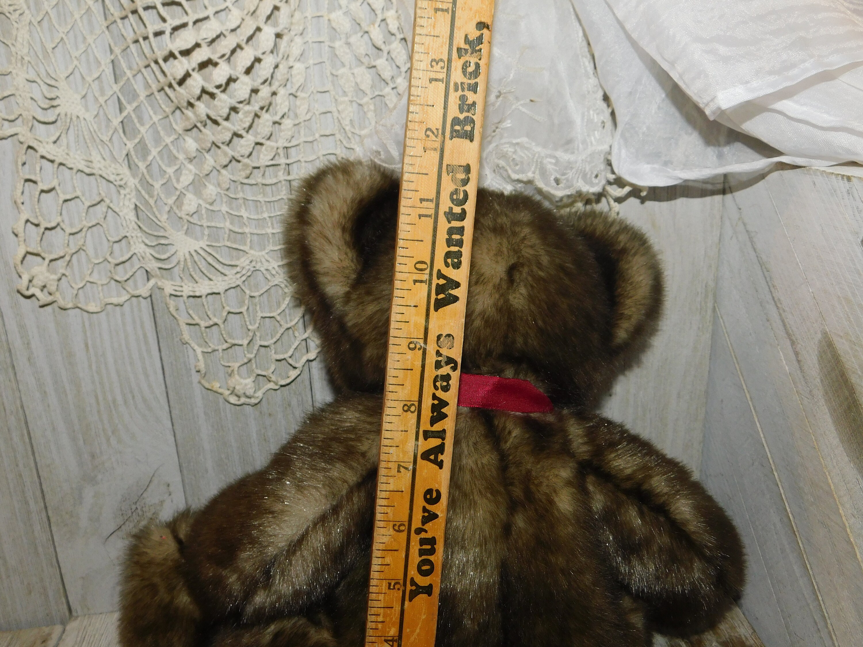 Danny Teddy Bear Plush Russ Berrie Furry Bear Vintage Stuffed Bearvtg ...
