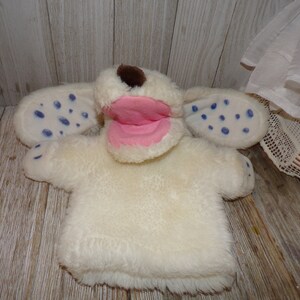 Applause Puppet Dog, Push Dog Puppet, Stuffed Dog Puppet, White Puppy ...