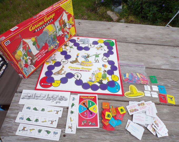 Curious George Joins the Circus Board Game 1990, Vintage Childrens Game ...
