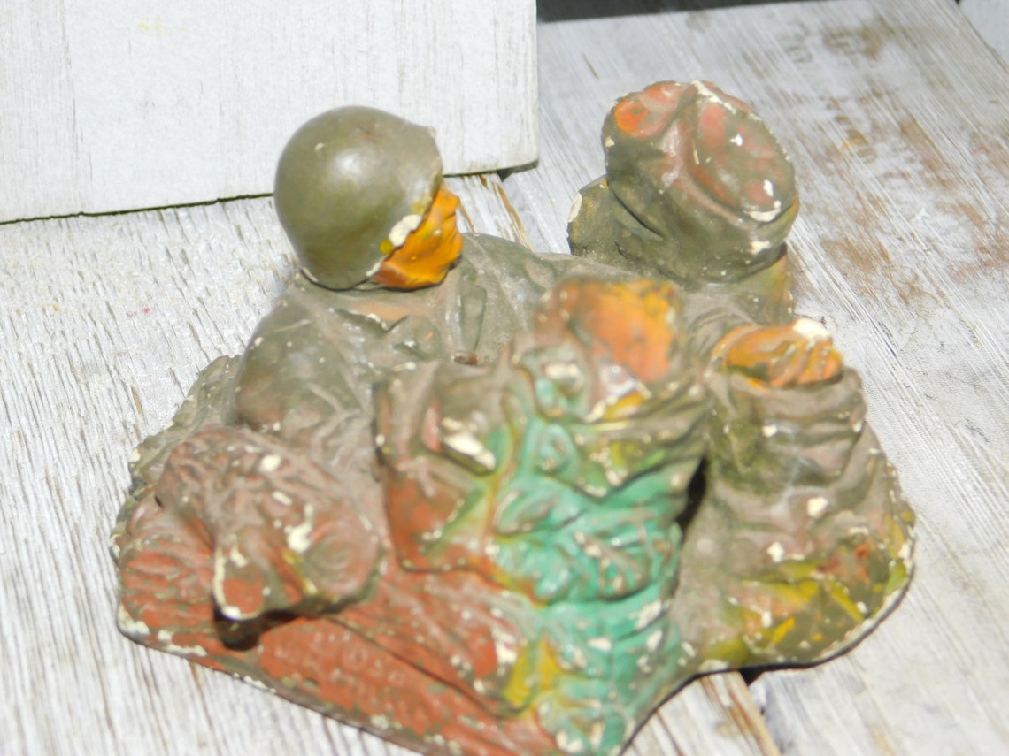 Vintage Clay Army Soldier Military Man in Rocks Vintage Clay - Etsy