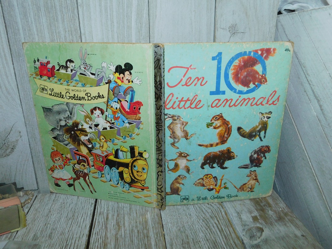 Vtg My Little Golden Book Ten Little Animals, by Carl Memling, Learning ...