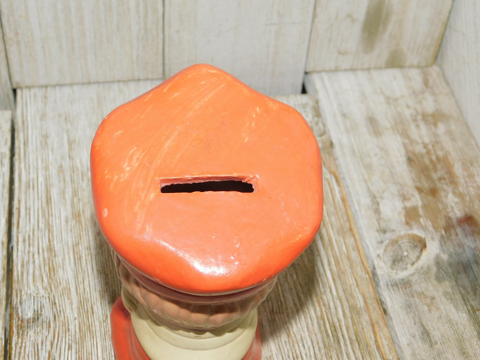 Vtg Little Boy Bank, Boy With Sling Shot Bank, Vintage Boy Bank ...