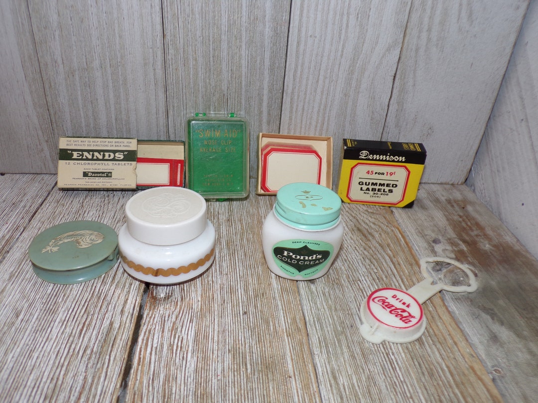 Vintage CHOICE LISTING Little Jars and Boxes, Address Labels, Home ...
