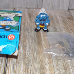 Smurf With Box BOX IS WORN, Vtg Plastic Toys, Cartoon Toys, Memories ...