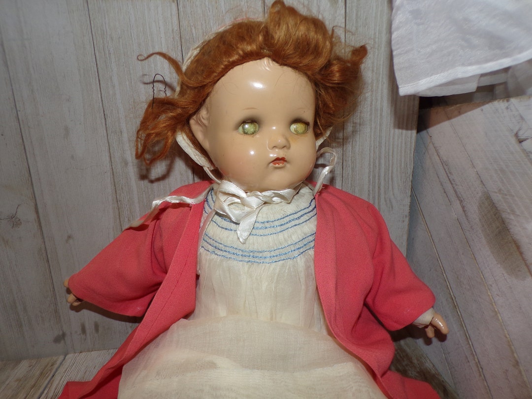 Doll Clothes 2 Pc Outfit, Salmon Color Jacket Bonnet, Large Doll ...