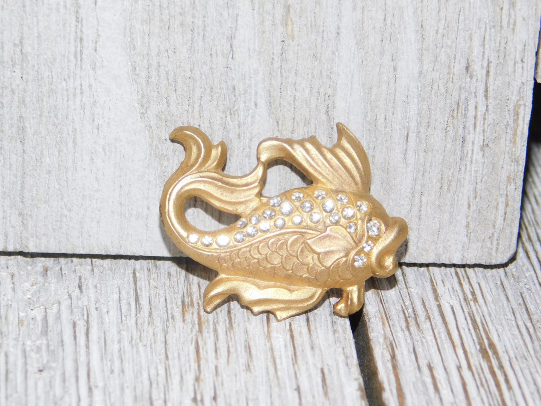 Koi Fish Pin, Vintage Koi Fish Brooch, Vintage Fish Pin, Vintage Fish ...