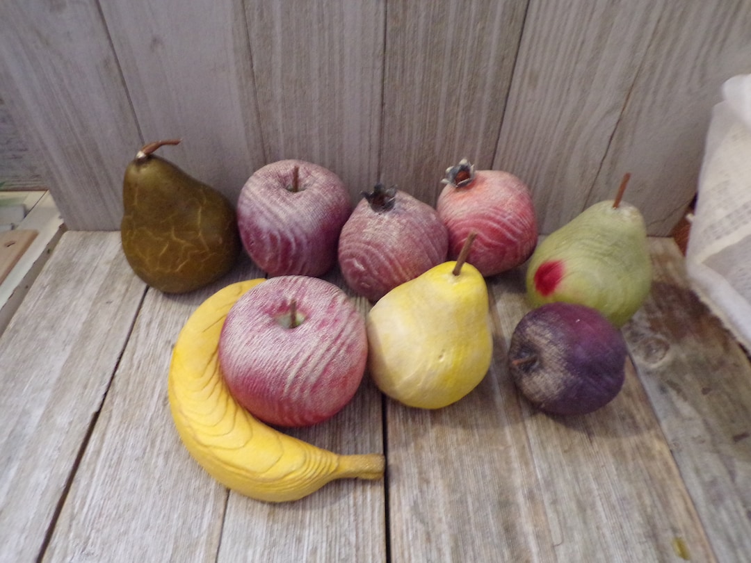 Faux Fruit Foam Wood Looking Fruit, Vtg Fruit, Bowl Fillers ...