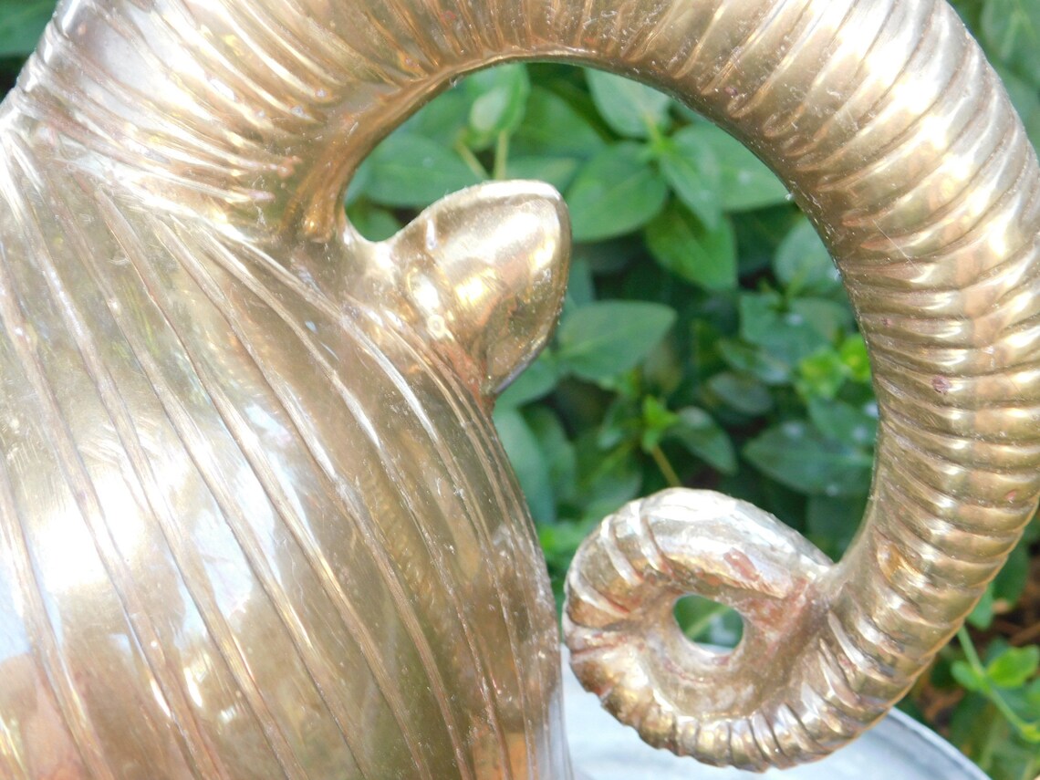 Vintage Brass Ram Head Mid Century Brass Unique Vintage | Etsy