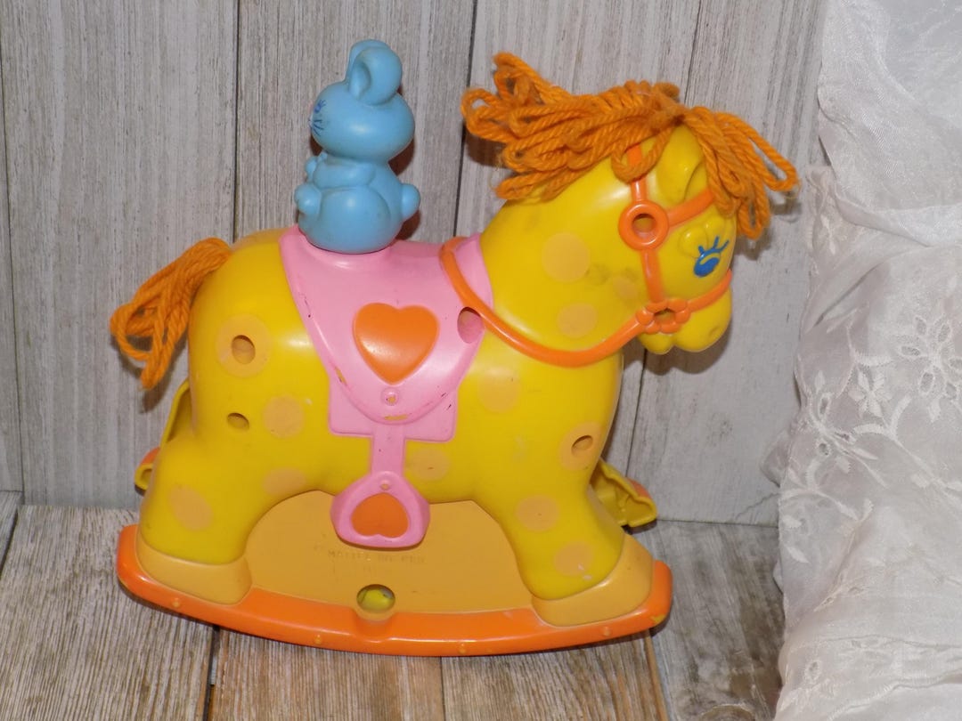 Mattel Pony Crib Rocking Horse Toy NOT WORKING Nursery Decor Vintage ...