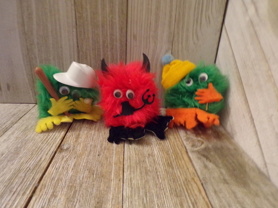 Vtg Fuzzy Character Sticker YOU PICK LISTING , Furry Character, Vintage ...