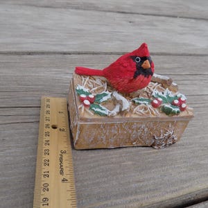 Trinket Box, Cardinal Bird Box, Red Bird Box, Winter, Memories, Gift ...