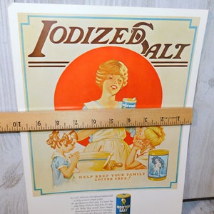 Iodized Salt Add Advertisements Reproduction, # 2 Vintage Kitchen Decor ...