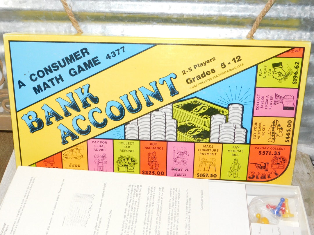 Bank Account Board Game A Consumer Math Game 1982, Educational Game ...