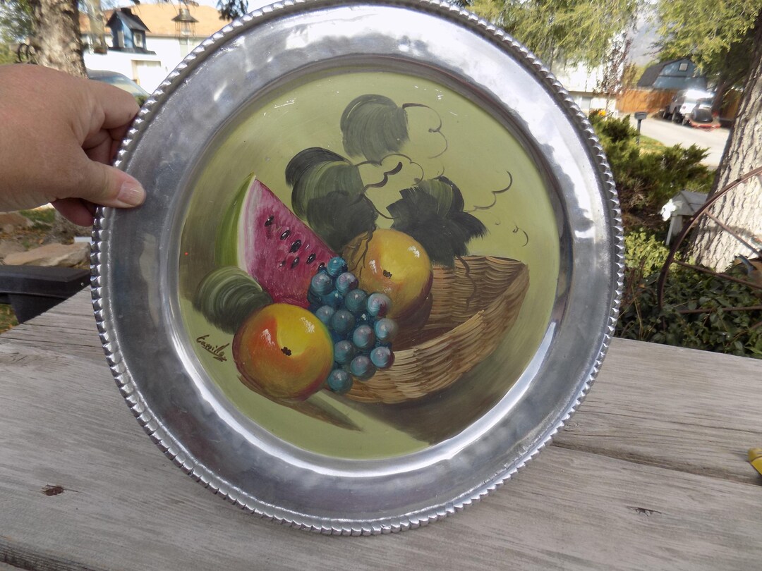 Fruit Plate Fruit Tray, Wall Decor Plate, Kitchen Decor, Fruit Kitchen ...