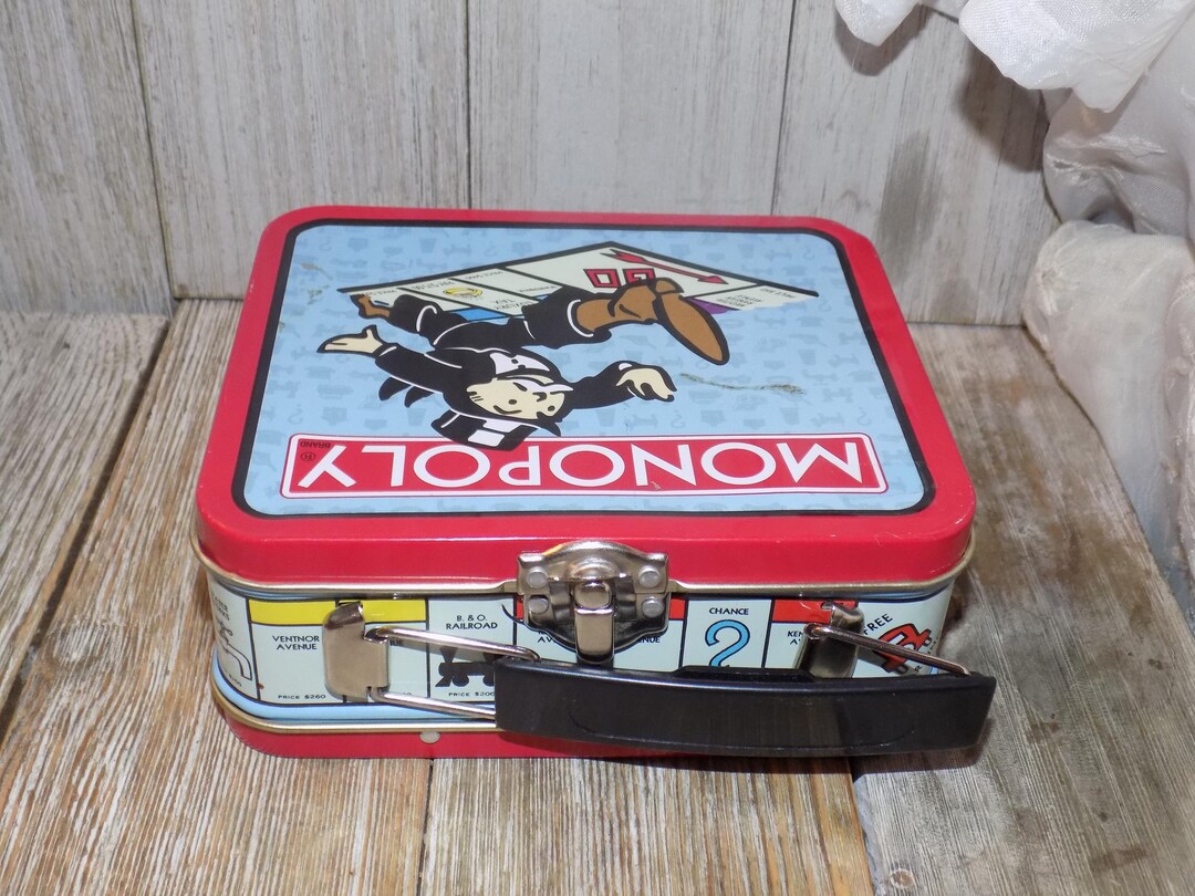 Monopoly Tin Mini Lunch Box 1997, Tin Box, Storage, Memories, Gift ...
