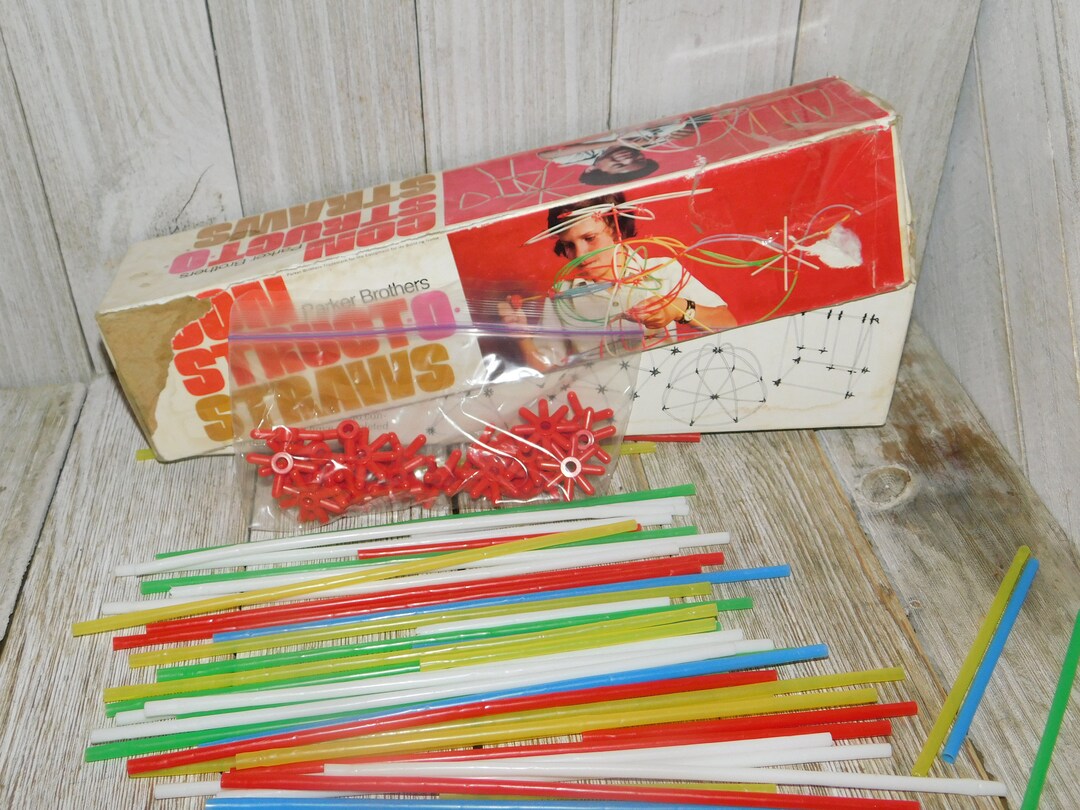 Vintage Con Struct, O Straws, Parker Brothers, Building Toys, Vintage ...