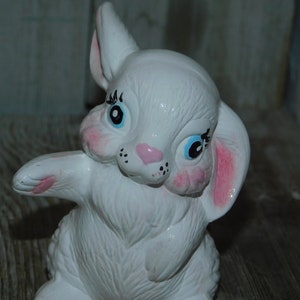 Vtg White Bunny Rabbit, Rabbit White Figurine, Bunny White Figurine ...