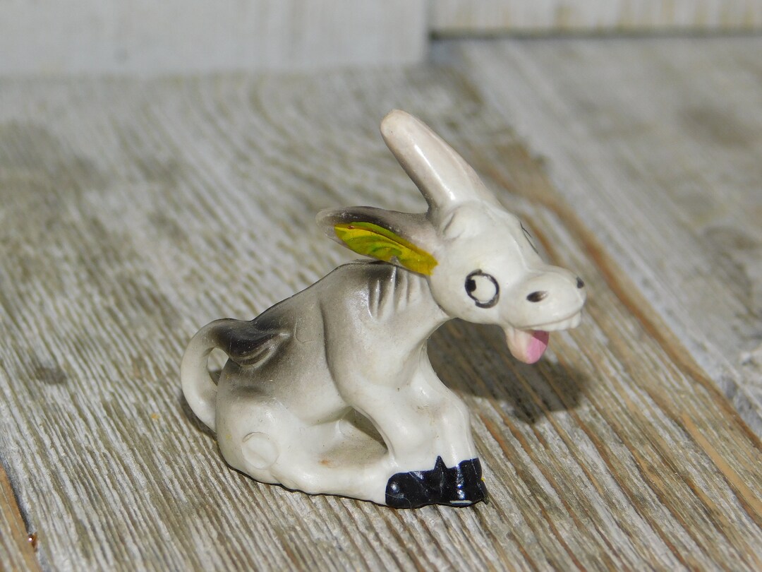 Plastic Donkey Toy, Cartoon Donkey, Vintage Toys, Small Plastic Animal ...
