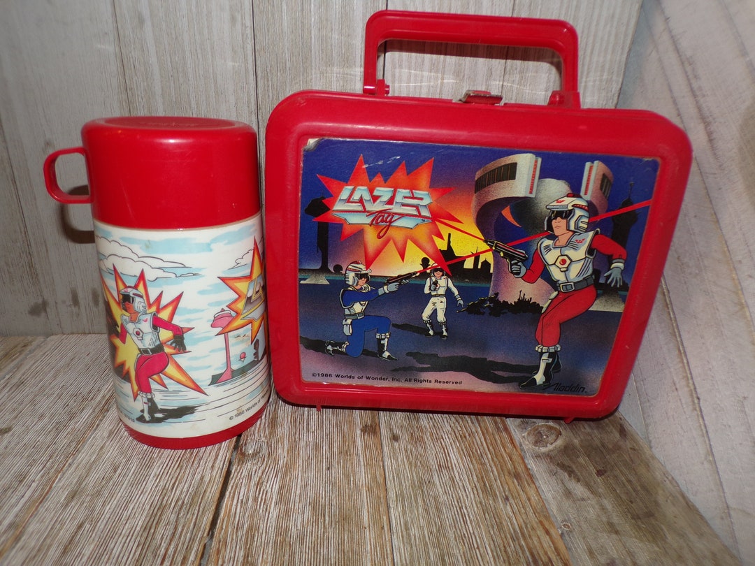 Lazer Tag With Thermos Lunch Box 1986. Plastic, Childs Lunch Box ...