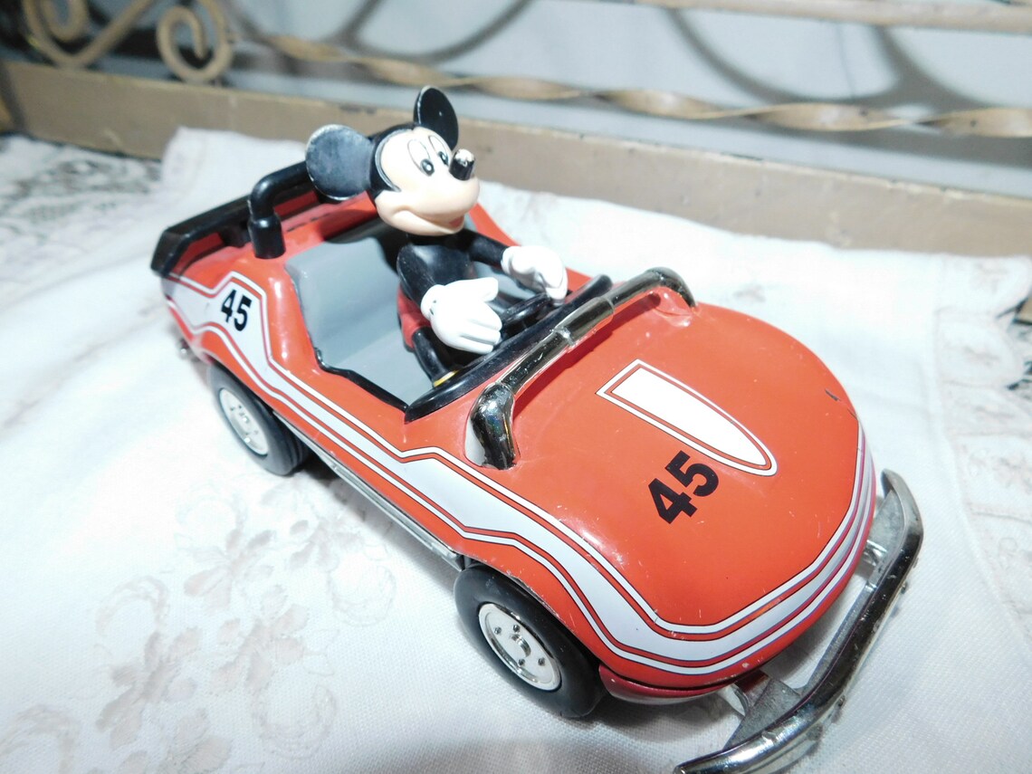 Mickey Mouse Convertible Red Sports Car 45 Mickey Mouse Red | Etsy