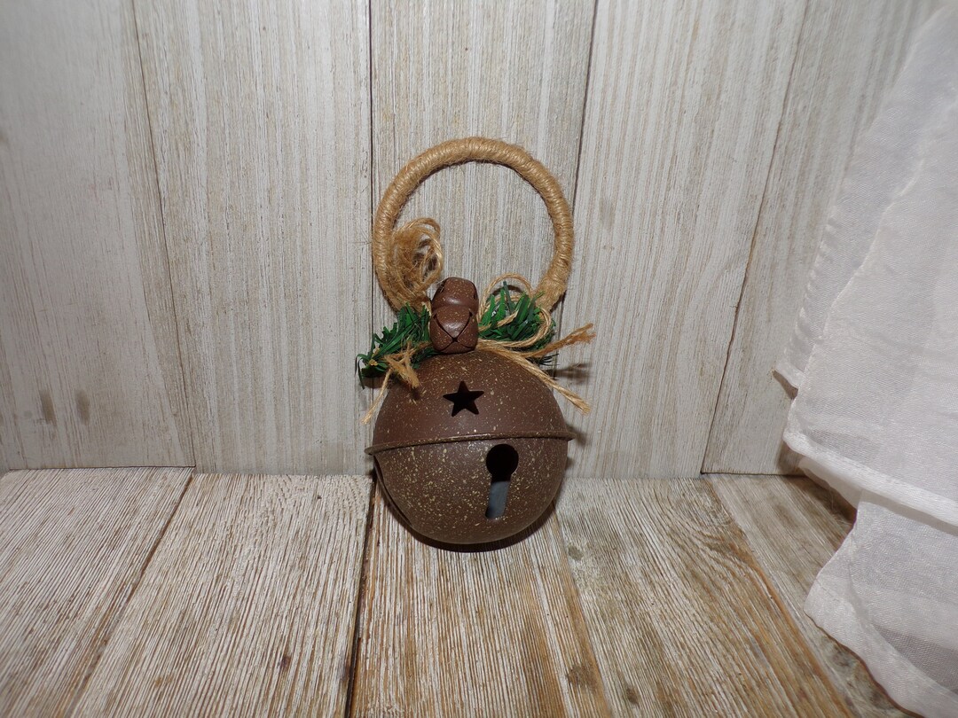Vtg Door Knob Bell, Big Brown Bell Vtg Home Decor Gift Wrapping Crafts ...