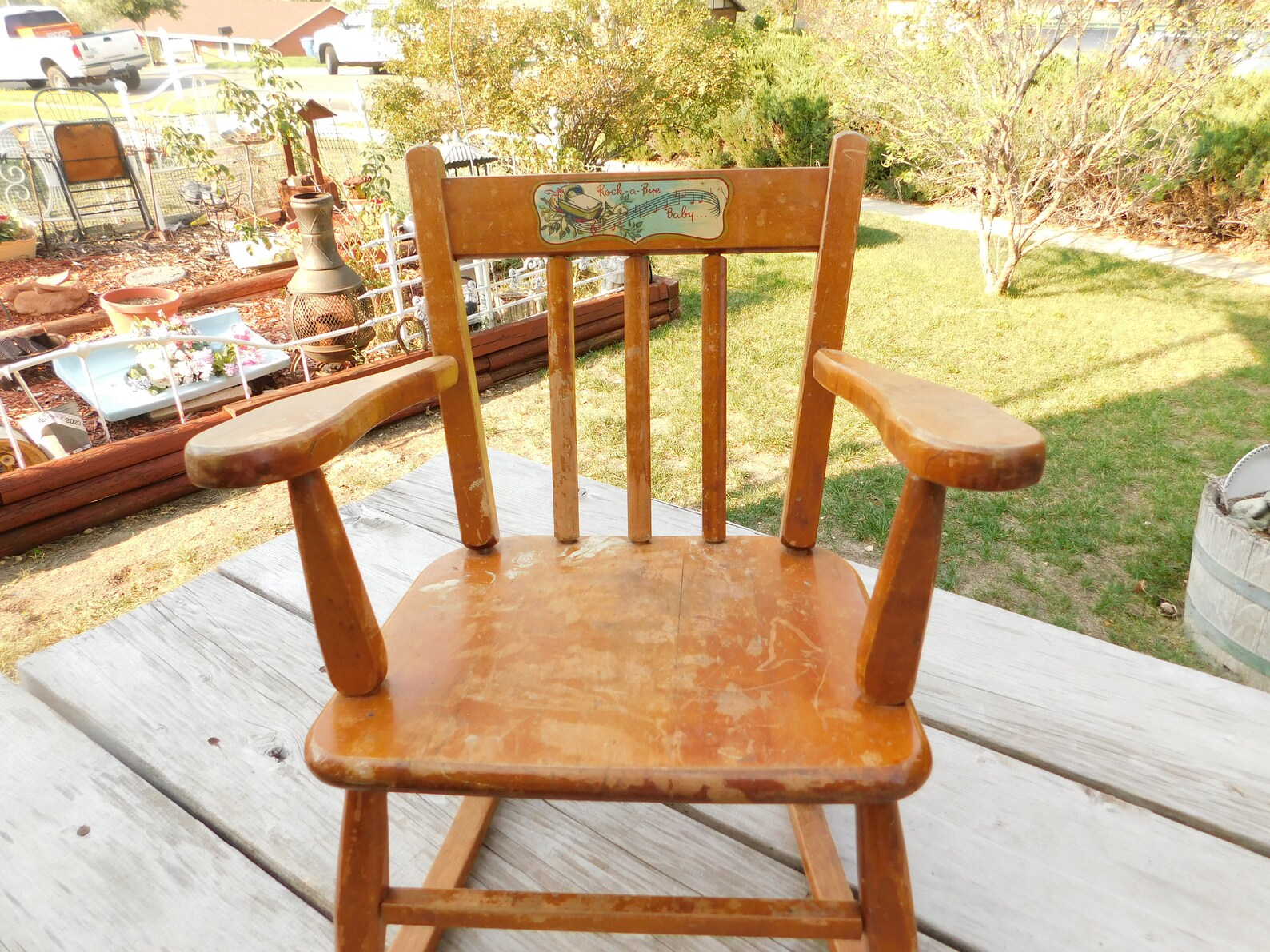 Vintage Wooden Childs Small Rocking Chair Vintage Toy Rocking | Etsy