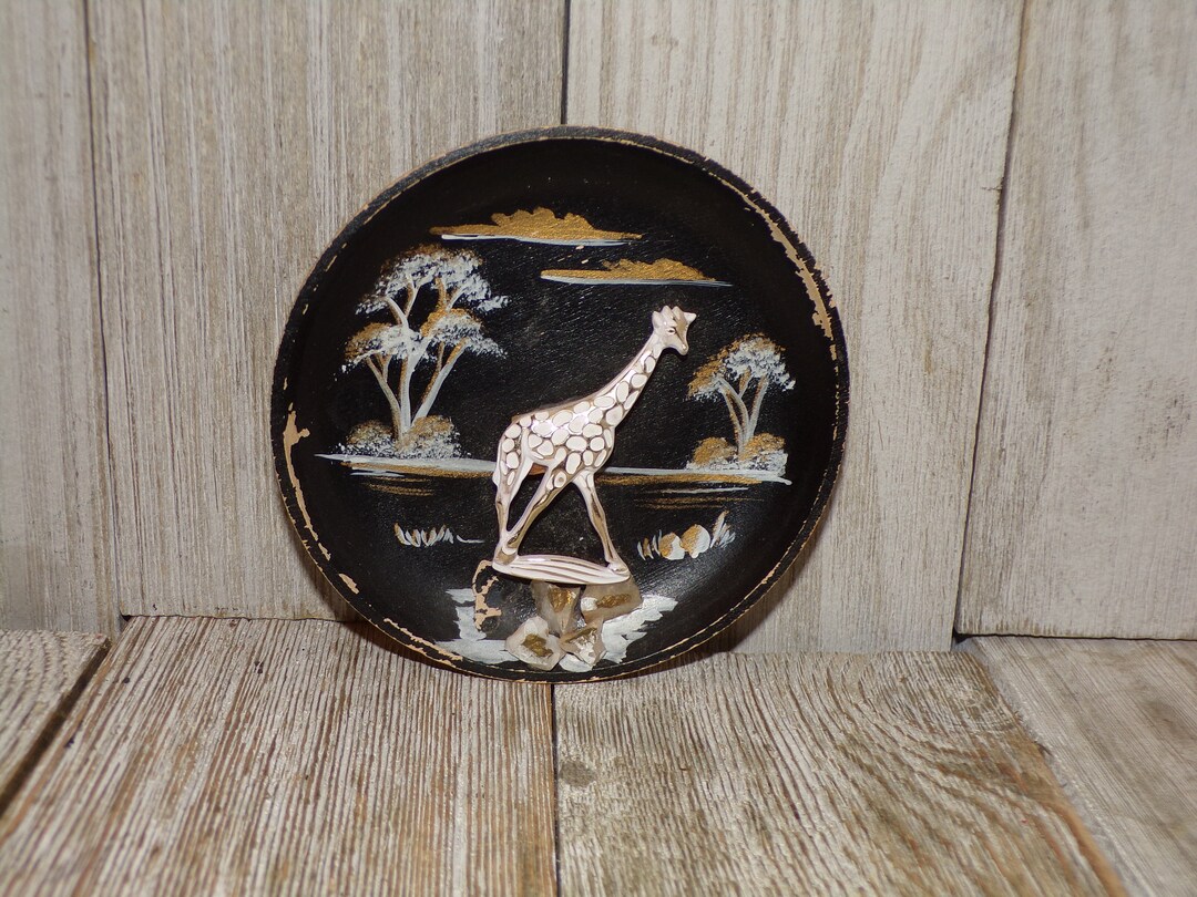 Giraffe Mini Plate Small Giraffe Plate, Zoo Animals, Africa Animals ...