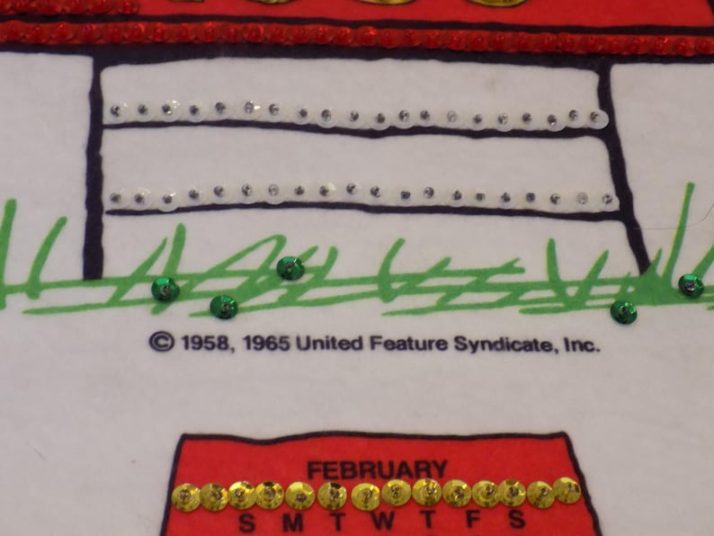Snoopy Hanging Calendar Peanuts Schultz 1983 Charlie Brown Vintage Wall ...